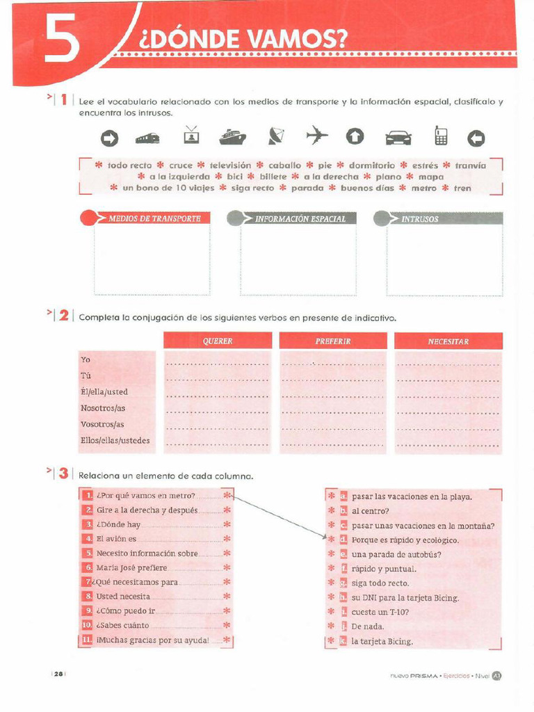 EJERCICIOS TEMA 5 PRISMA A1 EJERCICIOS (2) | PDF