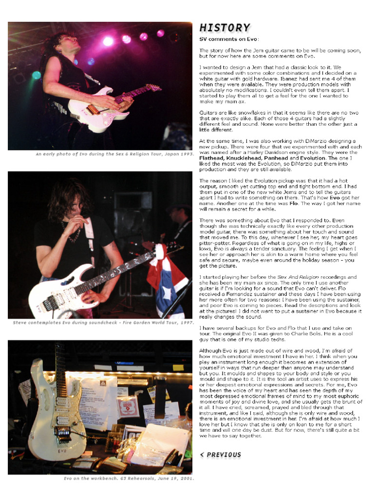 Steve Vai Evo Rundown | PDF