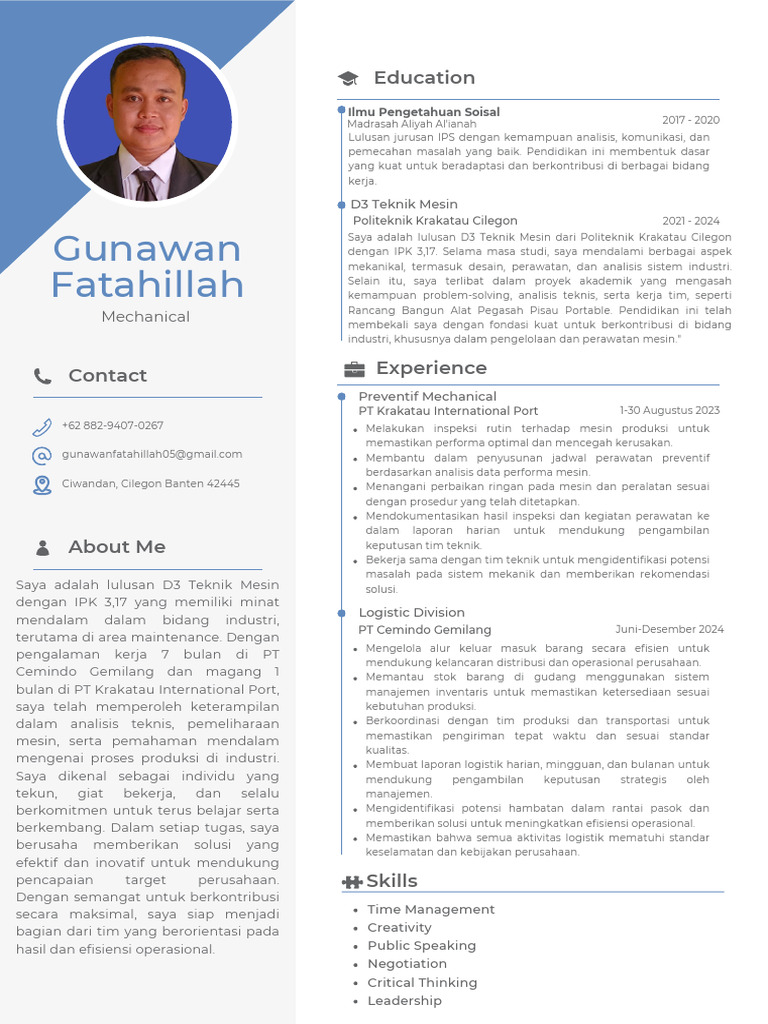 CV - Gunawan Fatahillah - 20250107 - 214229 - 0000 | PDF