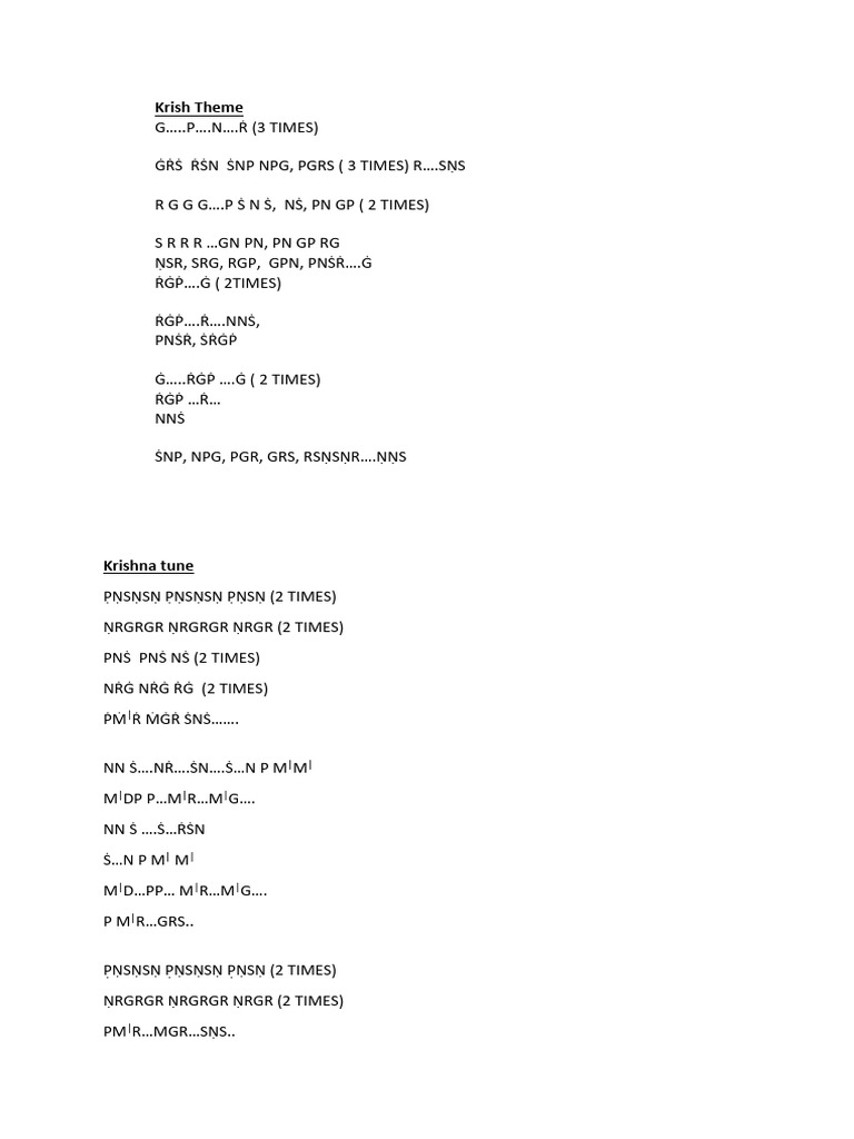 Krish and Krishna Theme | PDF