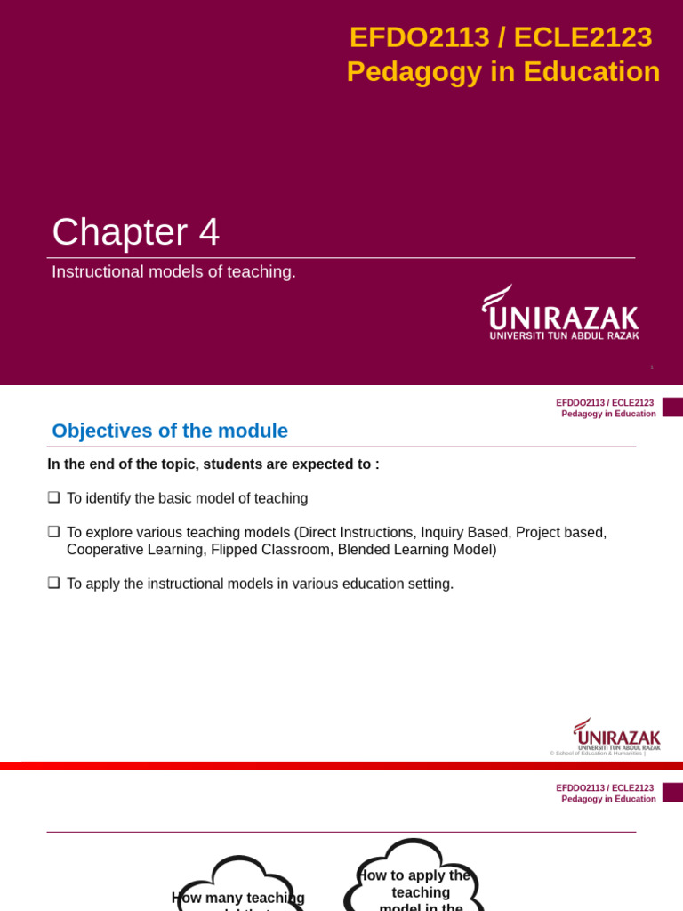 Chapter 4 - Instructional Model of Teaching | PDF | Inquiry Based Learning | Project Based Learning