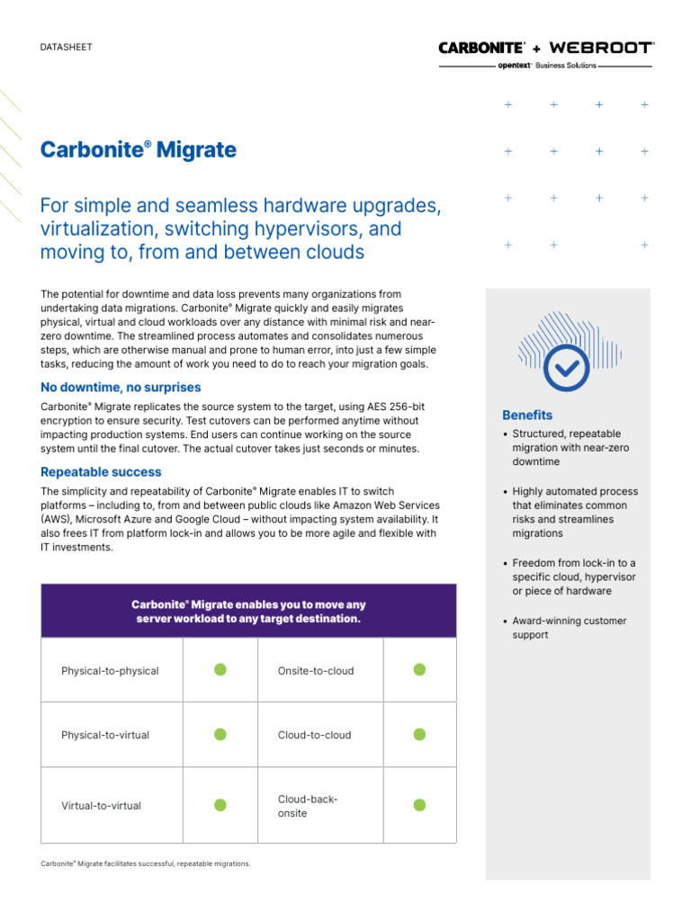 Carbonite_Migrate_DataSheet | PDF | Cloud Computing | Virtual Machine