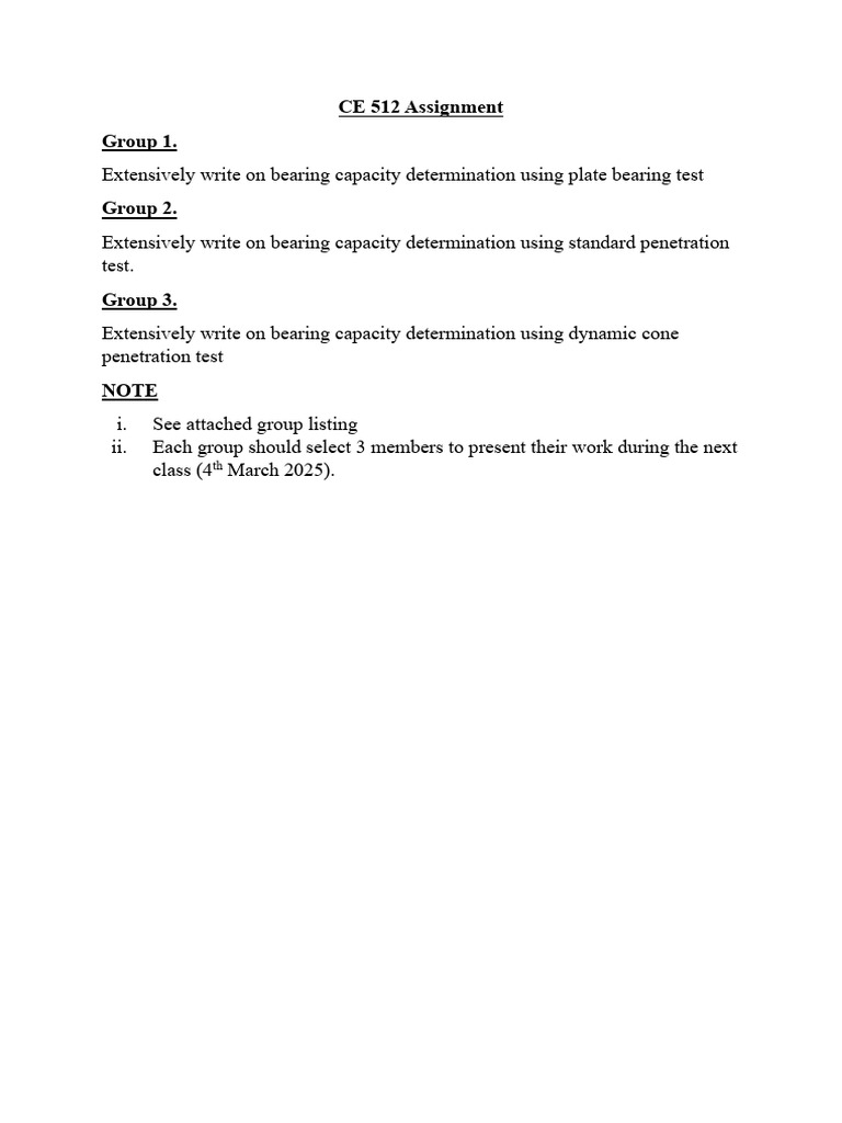 CE 512 Assignment | PDF