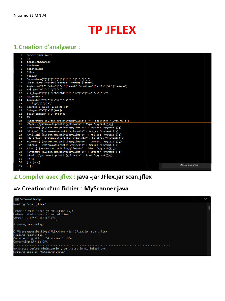 TP Jflex | PDF