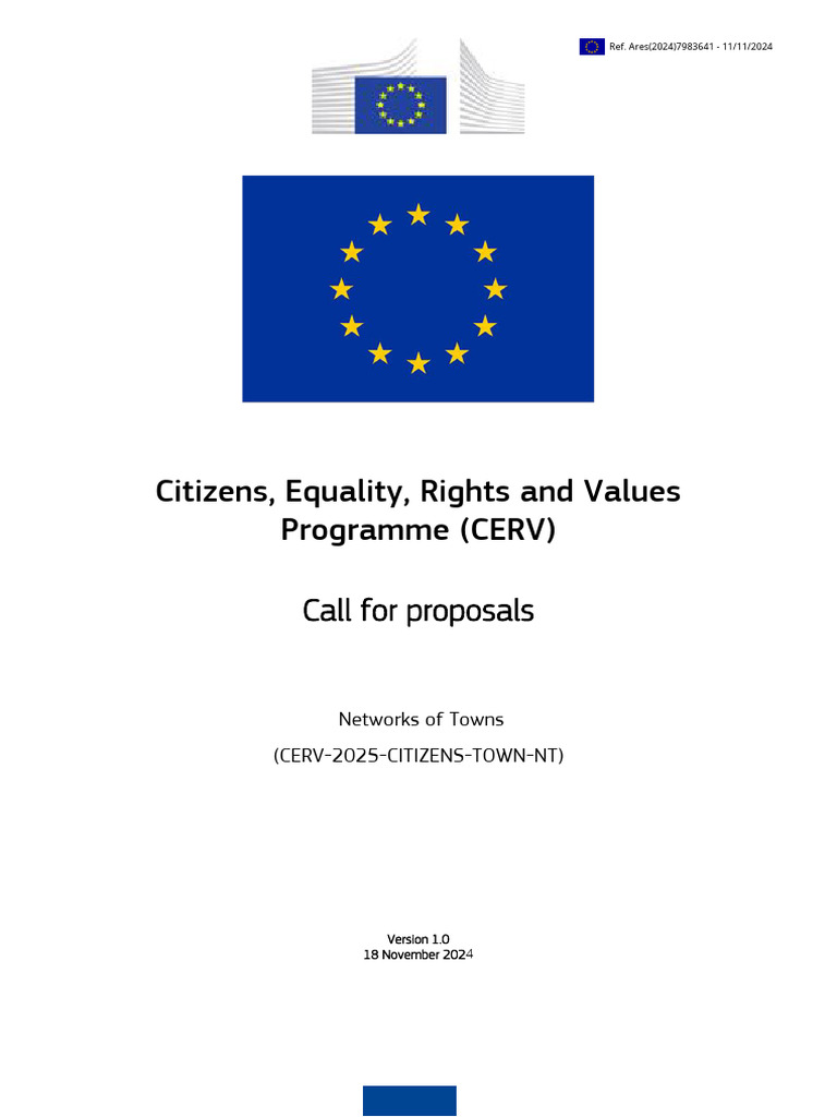 Call Fiche - Cerv 2025 Citizens Town NT - en | PDF | European Union ...
