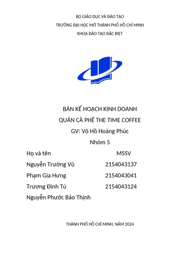 Lập KHKD cà phê | PDF