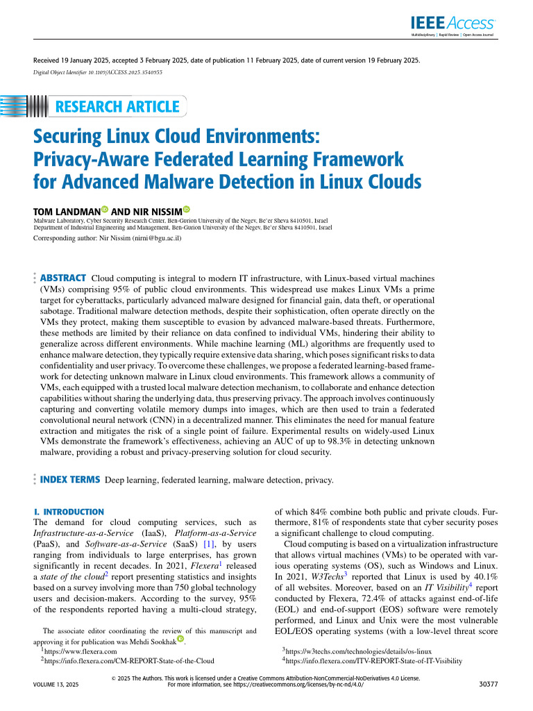 Securing Linux Cloud Environments Privacy-Aware Federated Learning Framework For Advanced ...