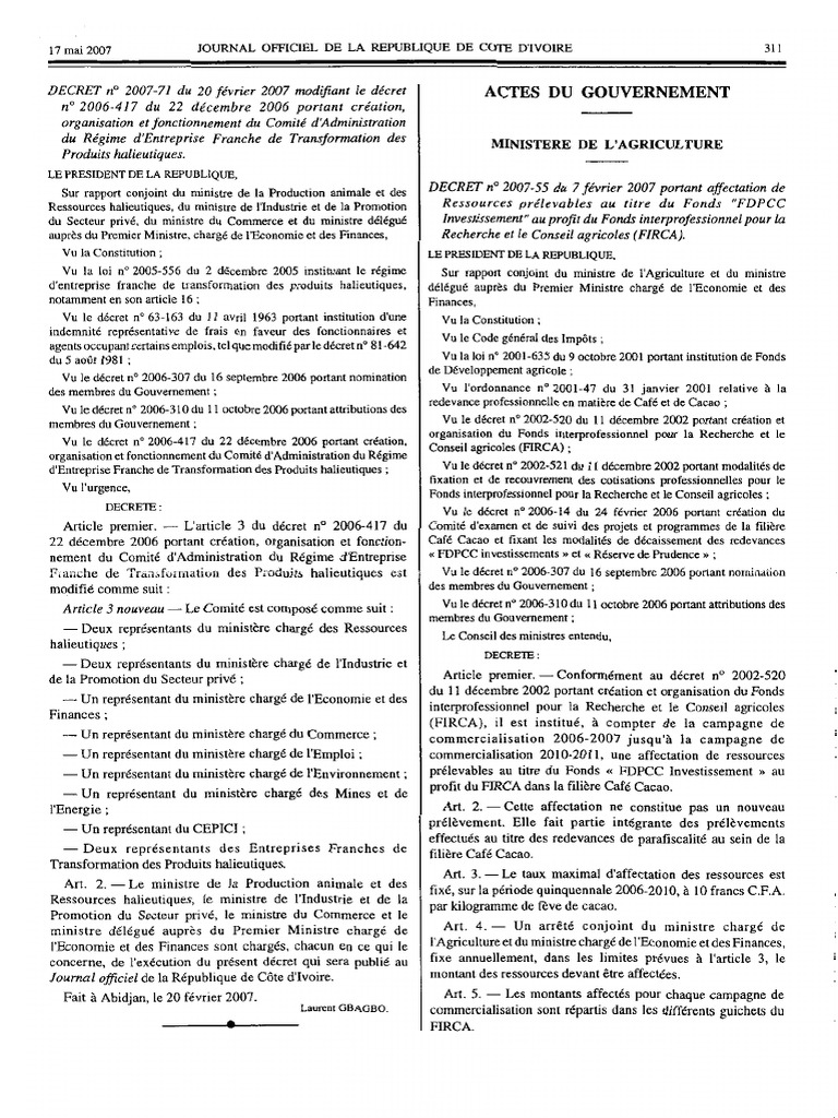 2007-71 Modif Art 3 2006-417 | PDF