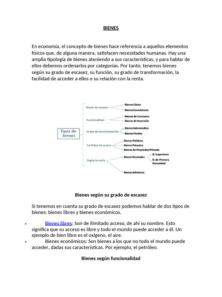 03 Bienes - Resumen | PDF | Bienes | Consumo (economía)