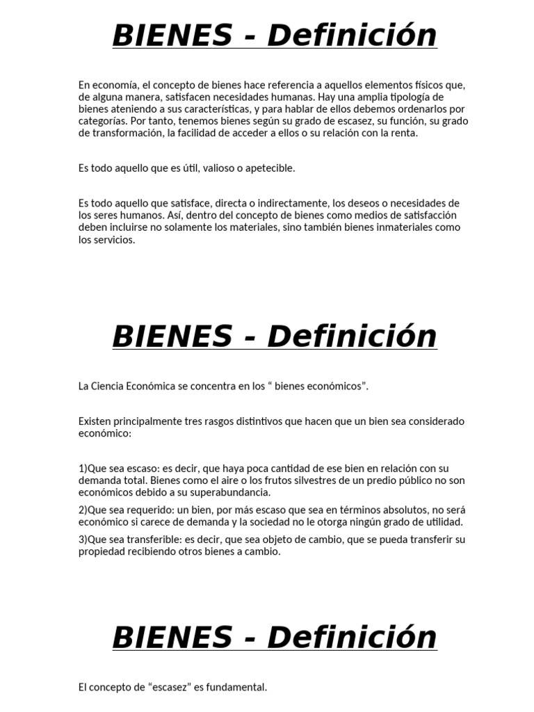 03 Bienes | PDF | Bienes | Ciencias económicas