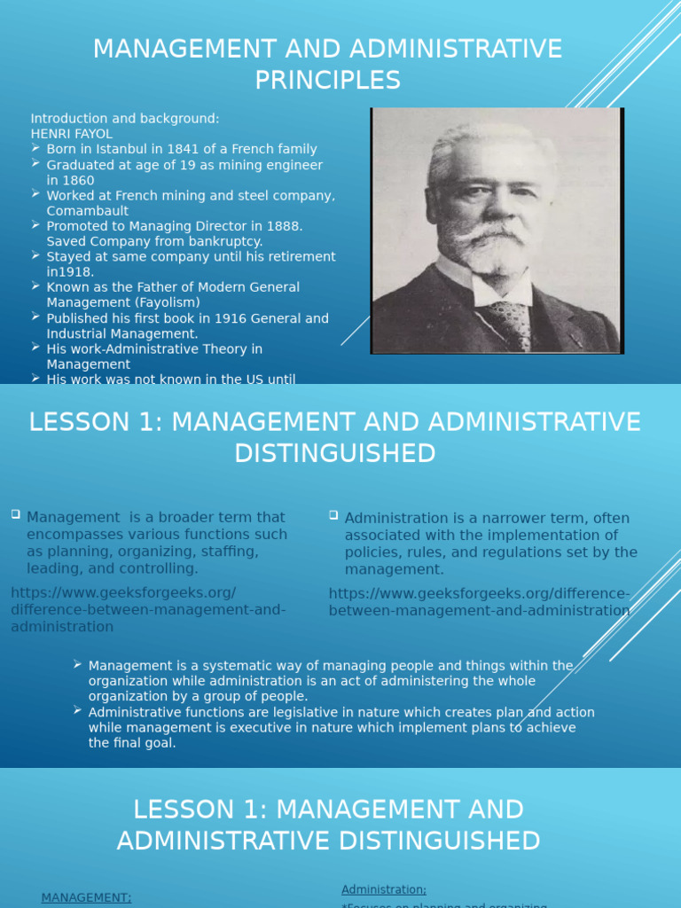 Management and Administrative Principles | PDF | Business Economics ...
