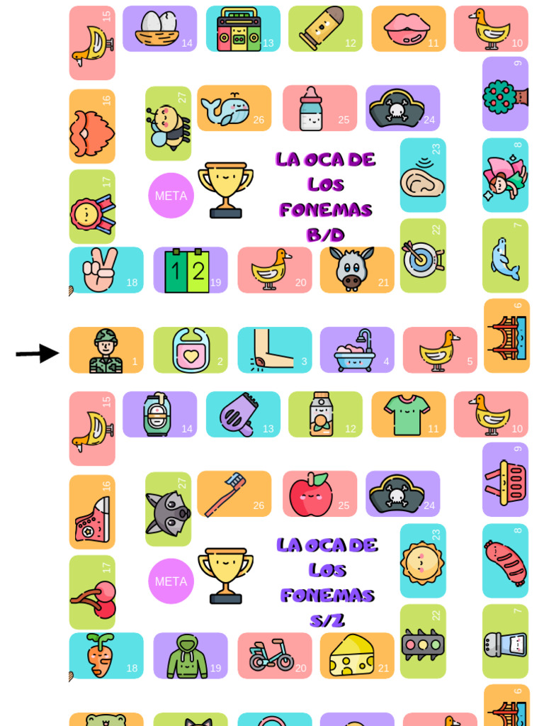 JUEGO-OCA-FONEMAS-2 | PDF