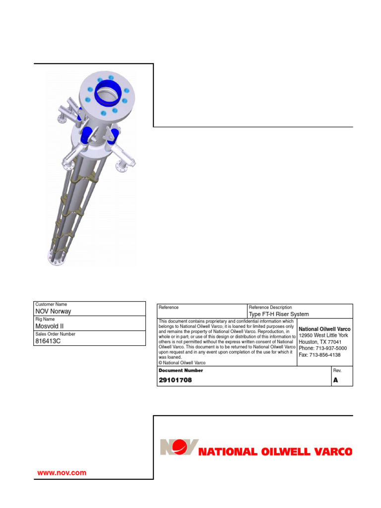 NOV Norway Mosvold II FT-H Riser System - SO 816413C PN 29101708 | PDF ...