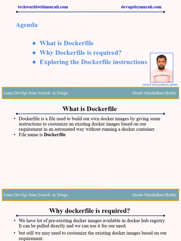 T-Dockerfile Overview-Moole Muralidhara Reddy | PDF | Software Engineering | Computing