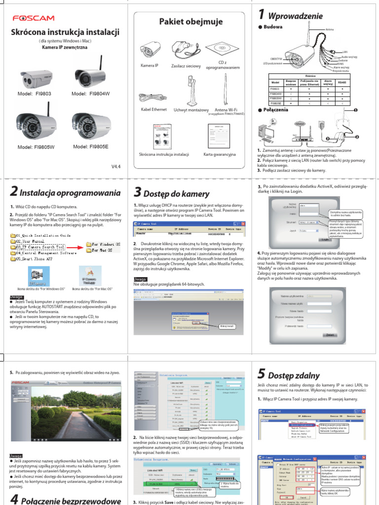 Foscam - 07 - Quick Installation Guide - Polish | PDF