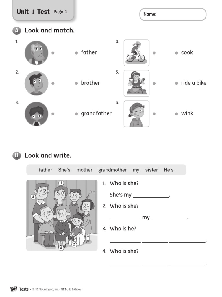 Come On, Plus 2 (British) Unit Test Sheet | PDF