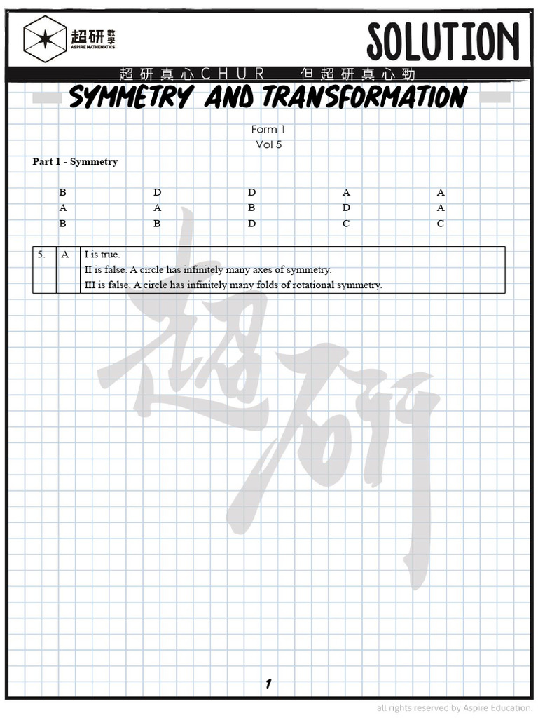 S1 L19 R05 Symmetry-and-Transformation Ver2024 Homework Solution | PDF