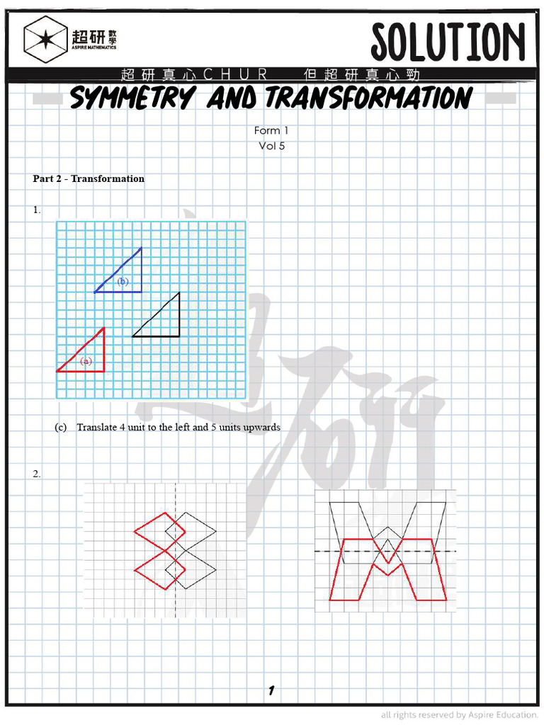 Unit 9 Homework: Symmetry & Transformations | PDF