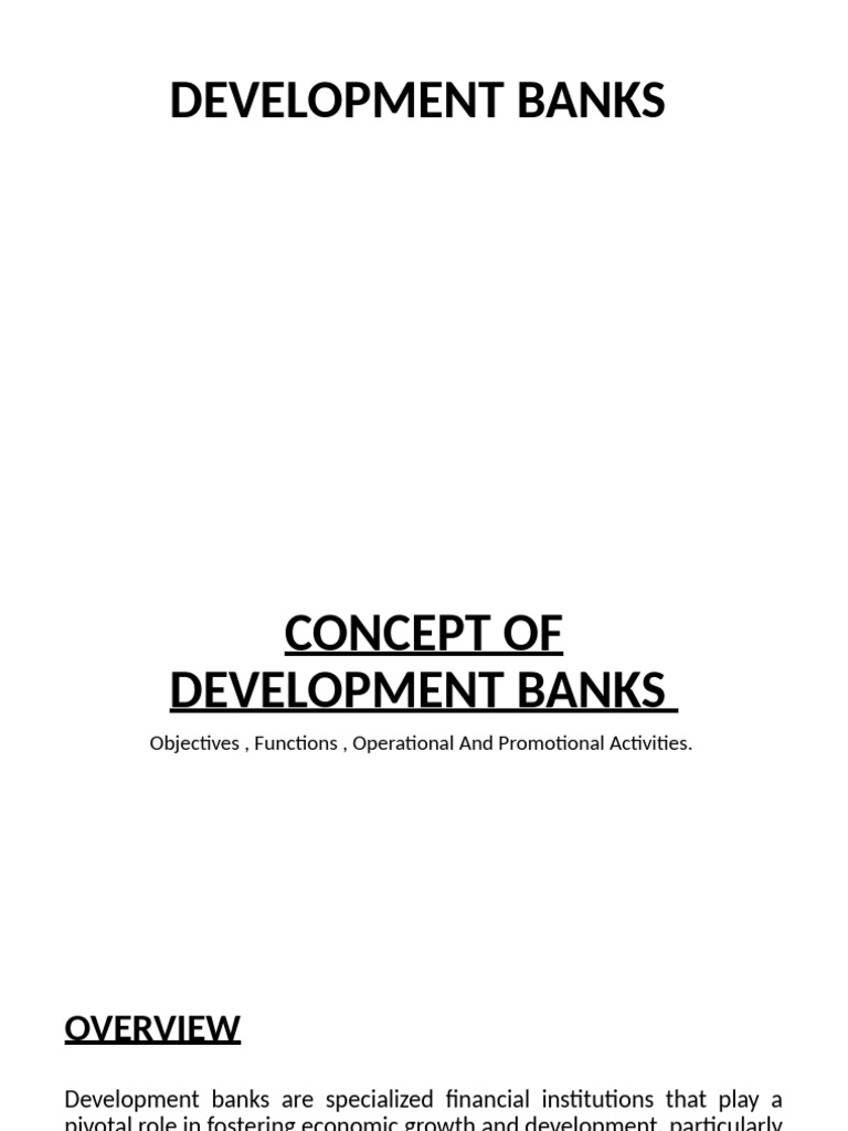 Developmental Banks | PDF | Banks | Economies