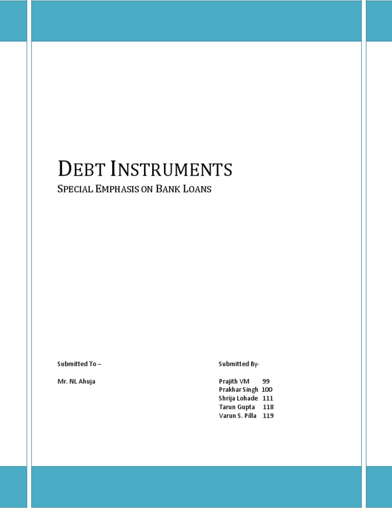 Debt Instruments Bank Loans | Download Free PDF | Bonds (Finance ...