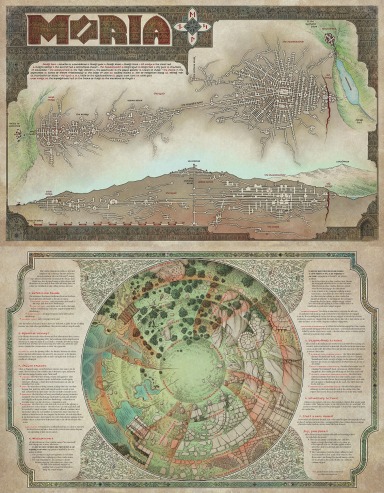The Lord of The Rings Roleplaying - Moria - Map Sheet | PDF | Military