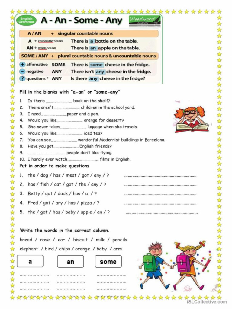 A - An - Some - Any | PDF