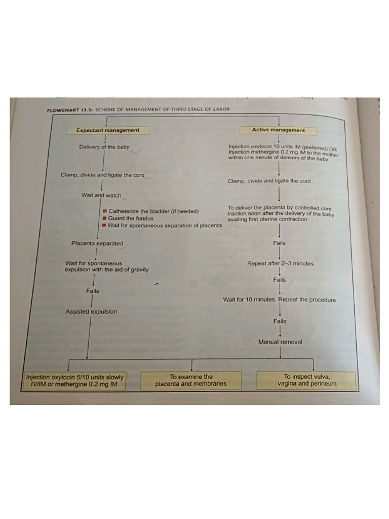 Management of 3rd Stage of Labour | PDF