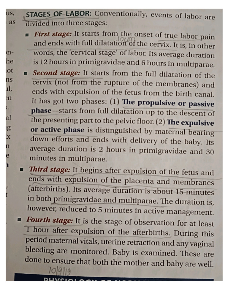 Stages of Labour | PDF