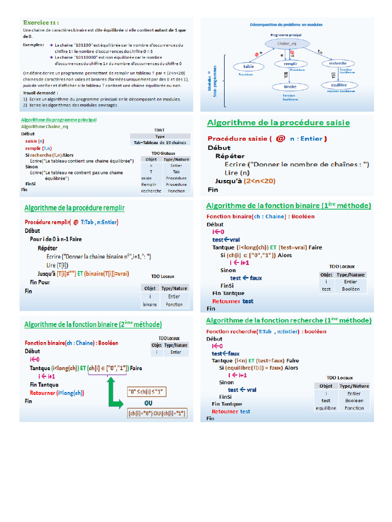 Rappel Algo 3SI - Exercices - Suite 4-25 | PDF