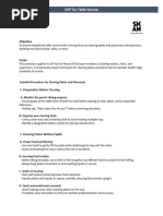 Table Clearing Procedures for Service | PDF | Tableware | Foods