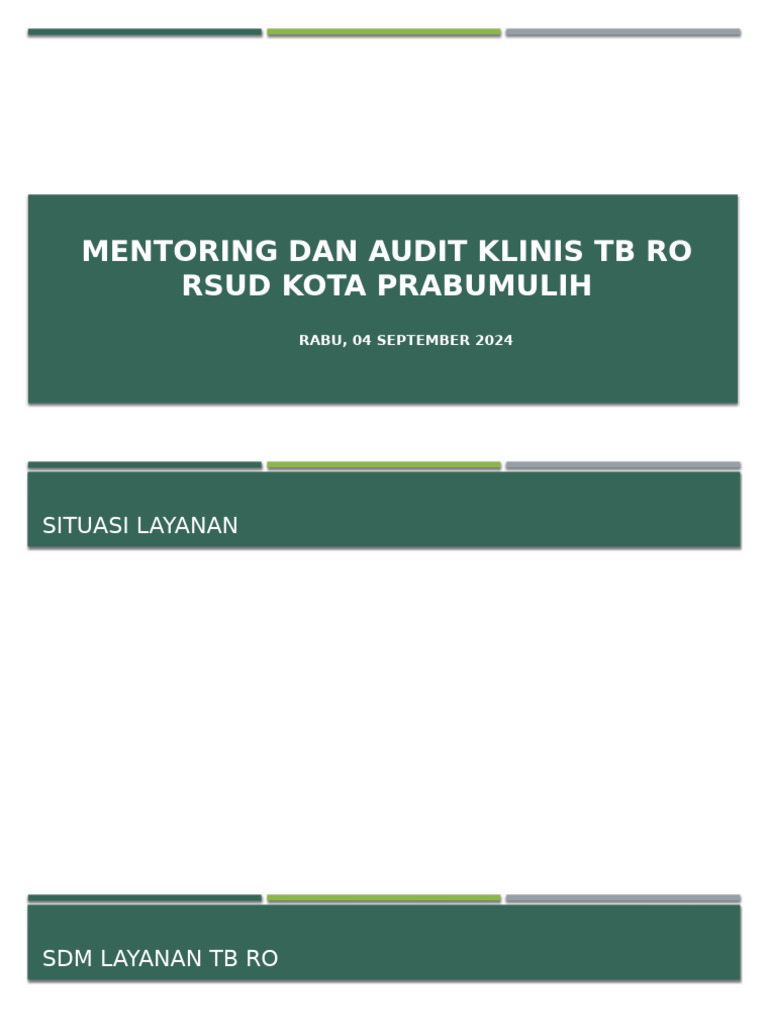 Mentoring Dan Audit Klinis TB | PDF