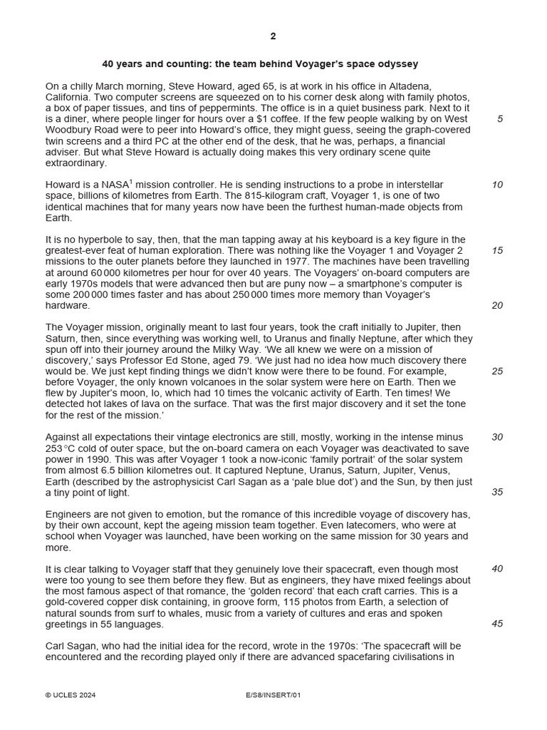 Insert 8 | PDF | Voyager Program | Astronautics