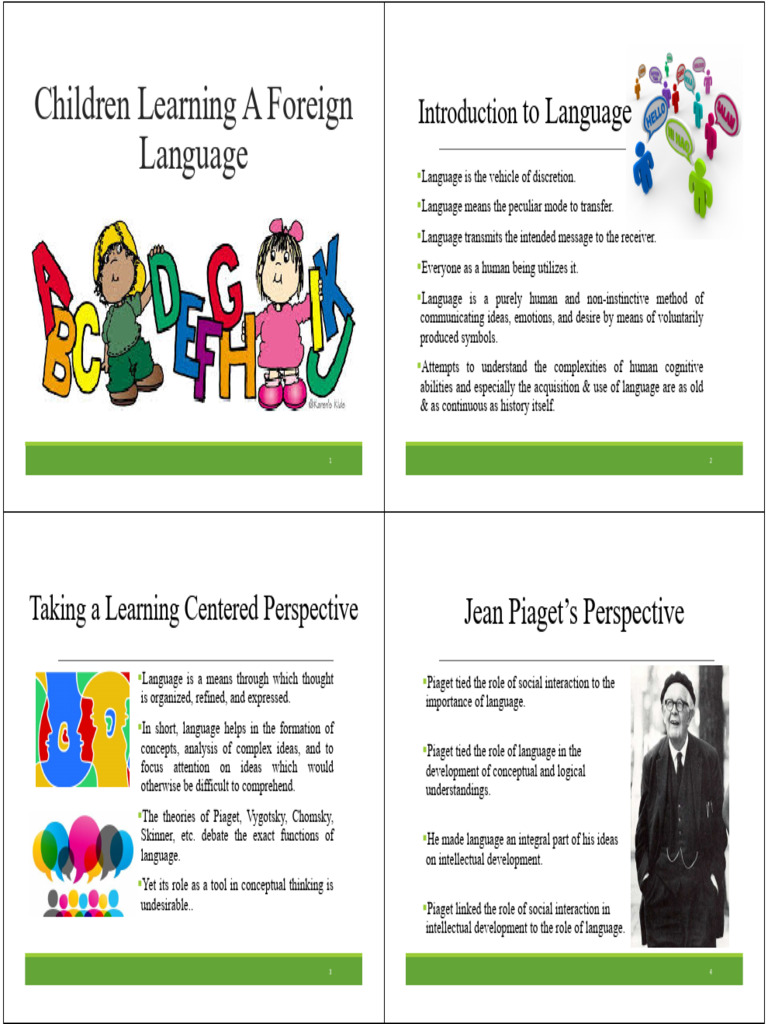 (Slides) Children Learning A Foreign Language | PDF | Cognitive ...