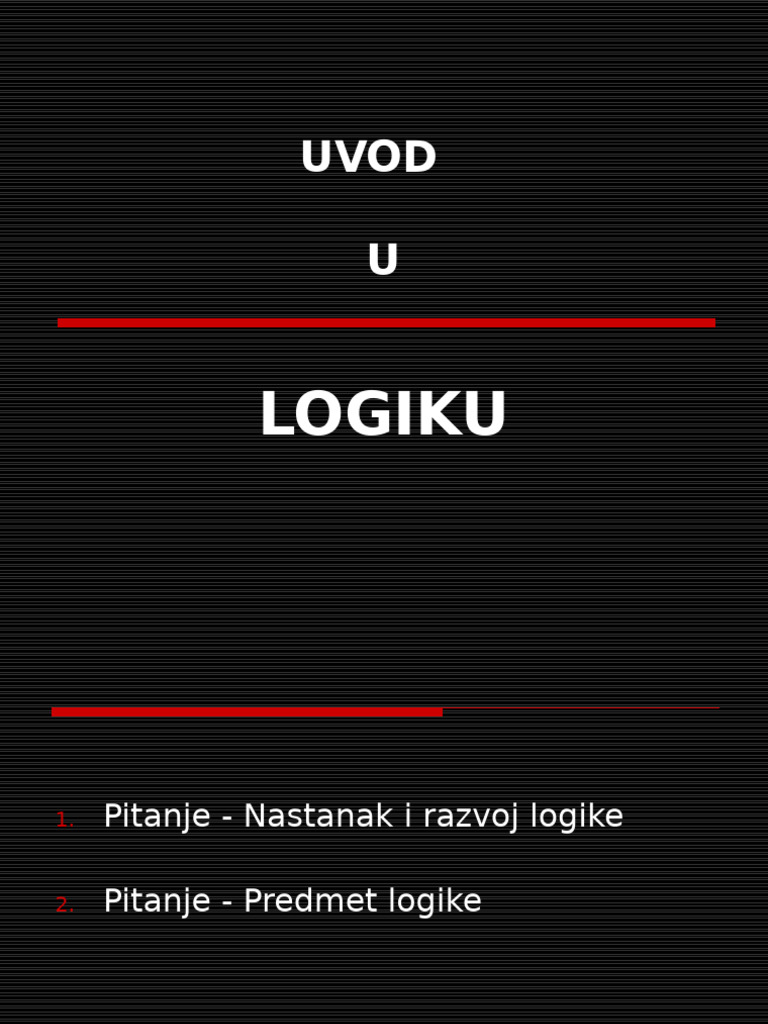 Uvod U Logiku | PDF