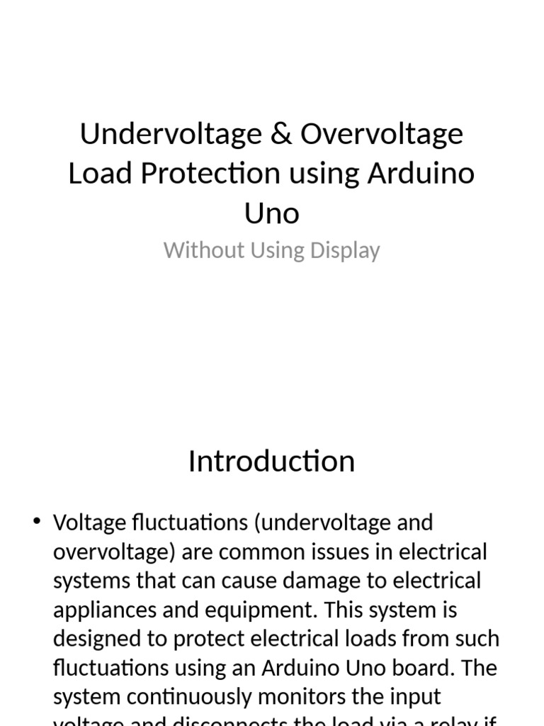 Undervoltage_Overvoltage_Protection_with_Application | PDF | Relay | Arduino