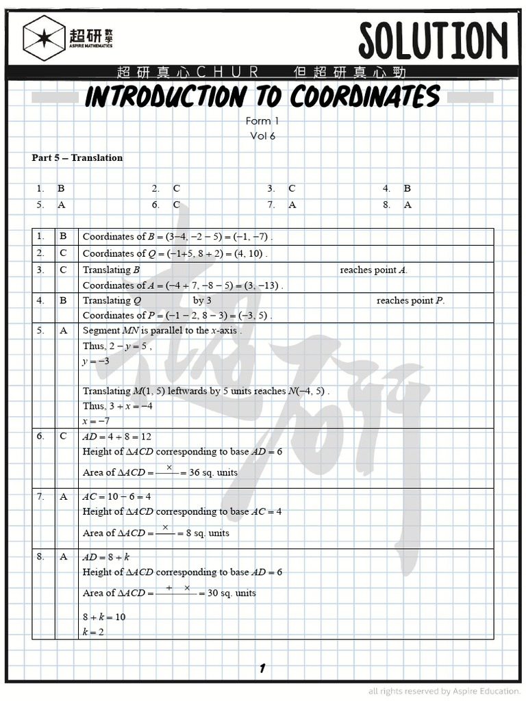 S1 L24 R06 Introduction-To-Coordinates Ver2024 Homework Solution | PDF ...