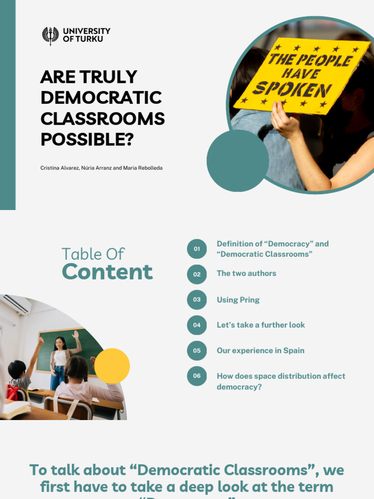 Are Truly Democratic Classrooms Possible | PDF | Democracy | Political ...