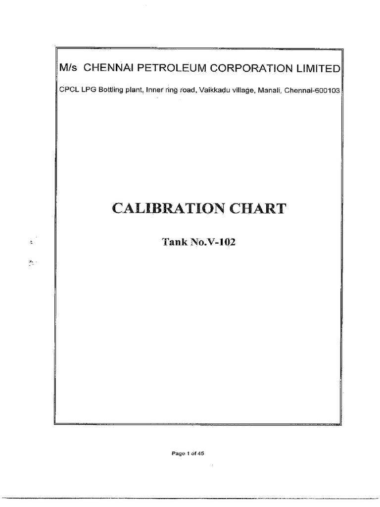 Certified Calibration Chart - V 102 | PDF