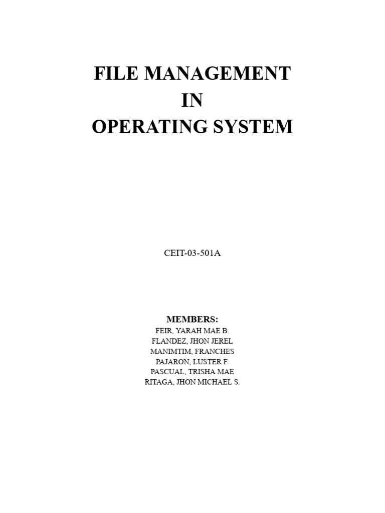 Final Management Documents | PDF | Computer File | Directory (Computing)