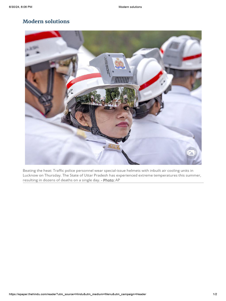 Air-Cooled Helmets for Police in Heat | PDF