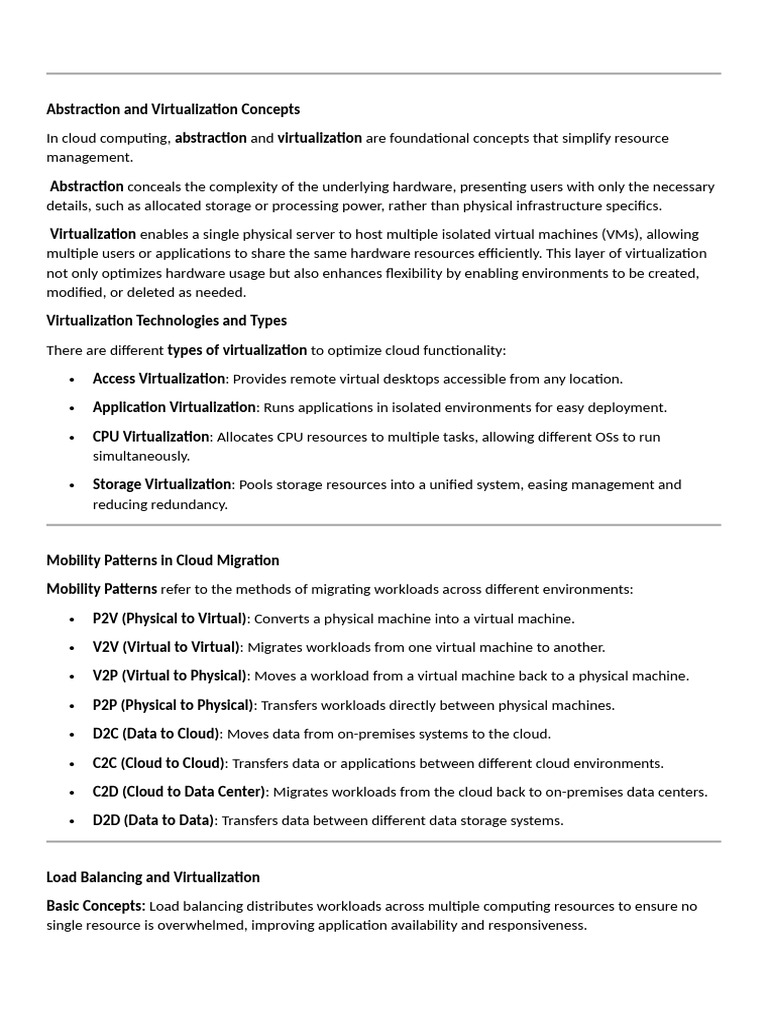 Abstraction and Virtualization in Cloud Computing | PDF | Cloud ...