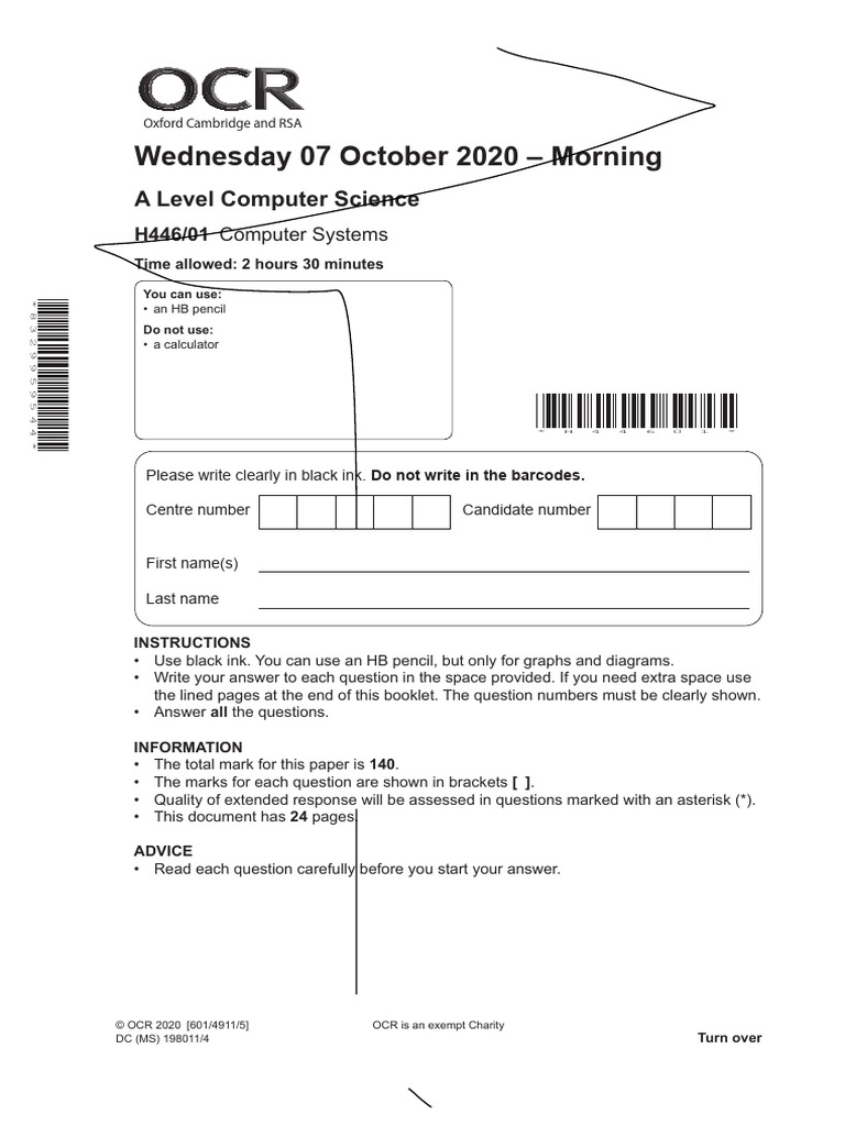 Question Paper Computer Systems | PDF | Boolean Algebra | Teaching ...