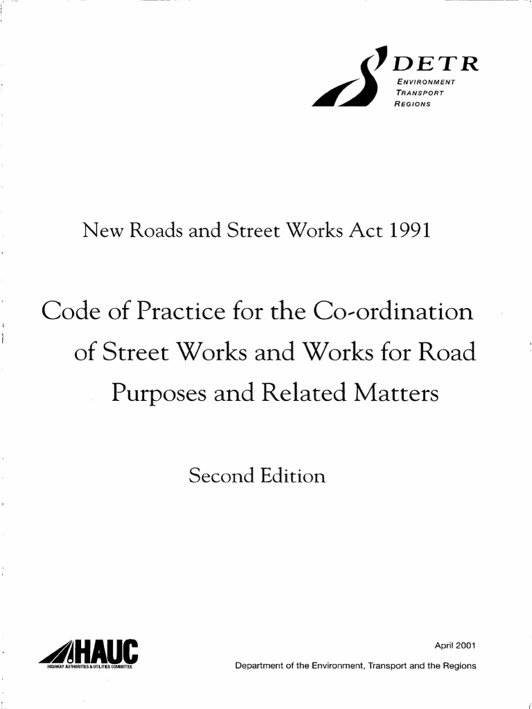 Code of Practice For Co-Ordination of Street Works | PDF
