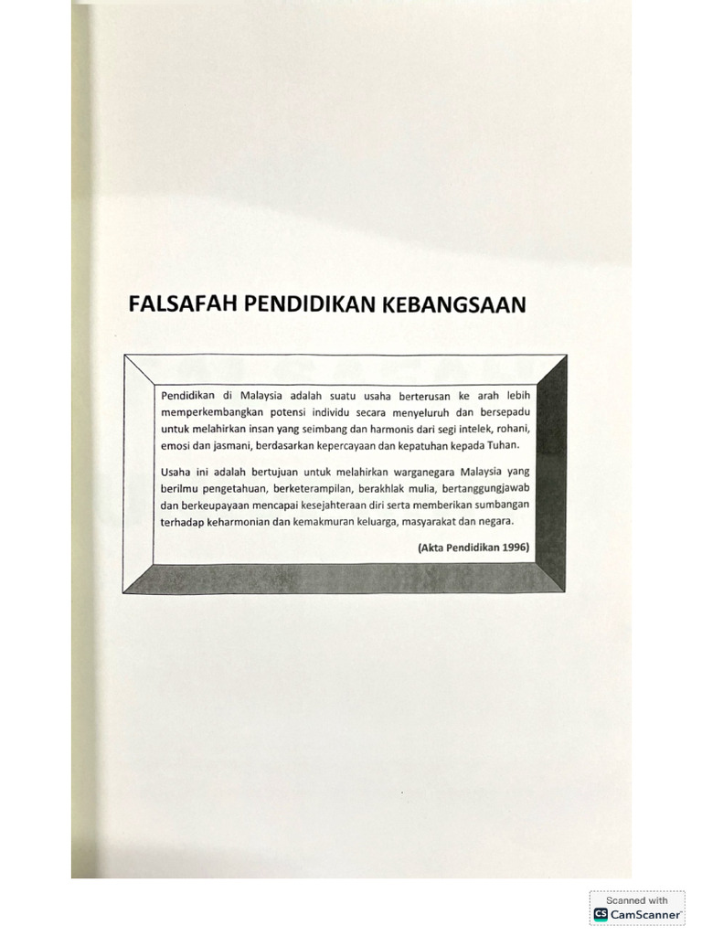 Falsafah Pendidikan Kebangsaan Pdf