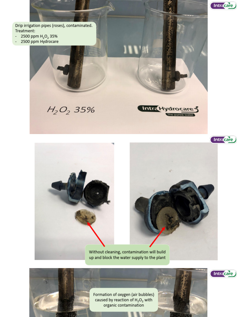 Intra Hydrocare - Hydro-Pure-vs-Non-Stabilized-Hydrogen-Peroxide | PDF