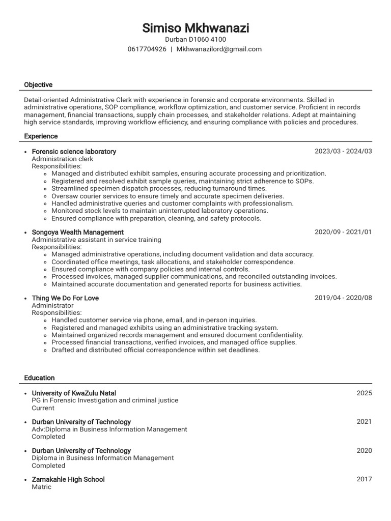 Simiso - Mkhwanazi - 3 | PDF | Regulatory Compliance | Business