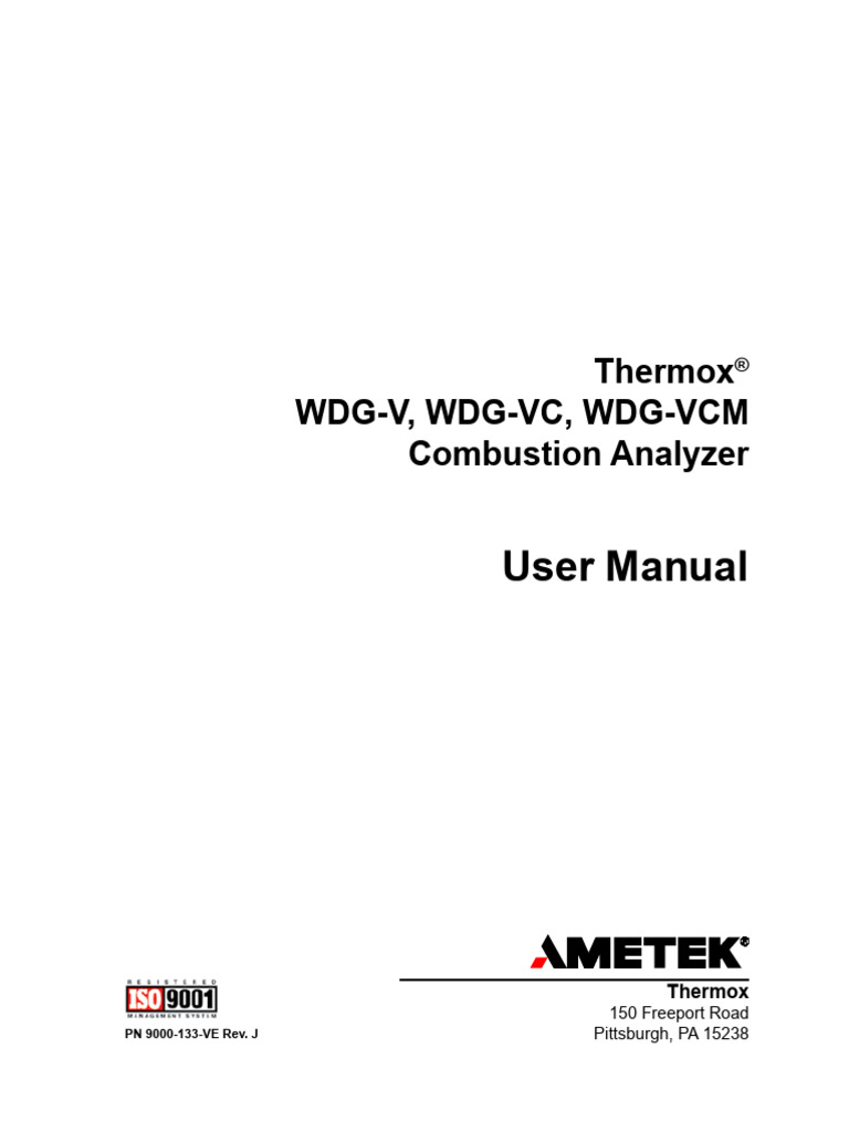 9000-133-Ve WDG-V Rev J | PDF | Thermocouple | Sensor