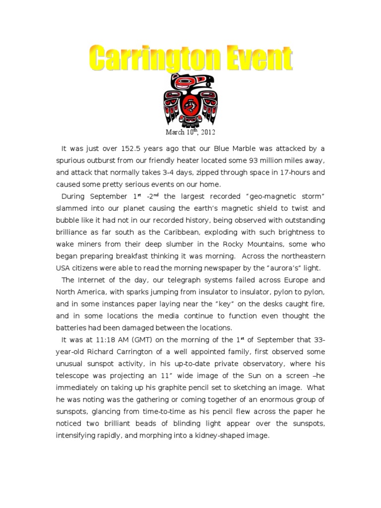Carrington Event | Download Free PDF | Solar Wind | Sun