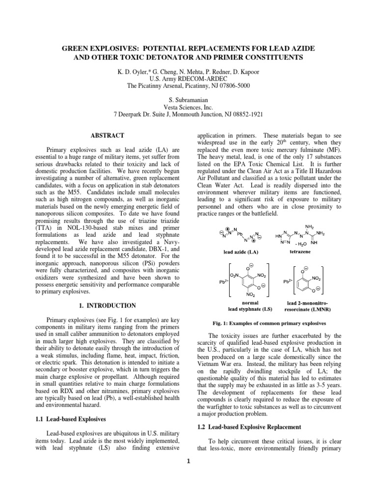 Green Explosives | PDF | Explosive Material | Silicon