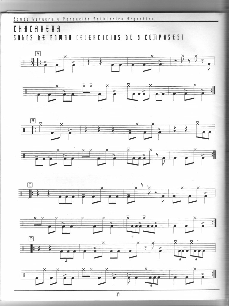 Solos Chacarera Bombo Leguero 20001 | PDF